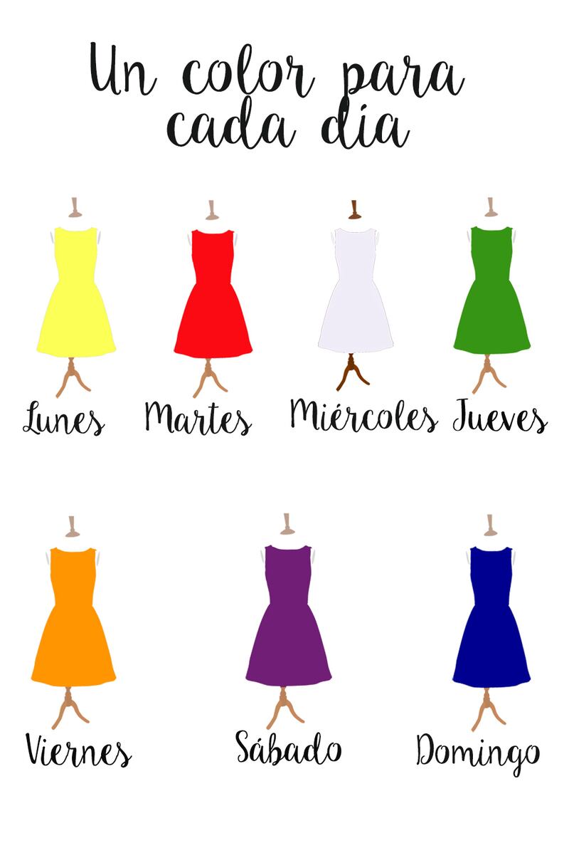 Qué color usar en tu ropa para cada día de la semana – Nueva Mujer