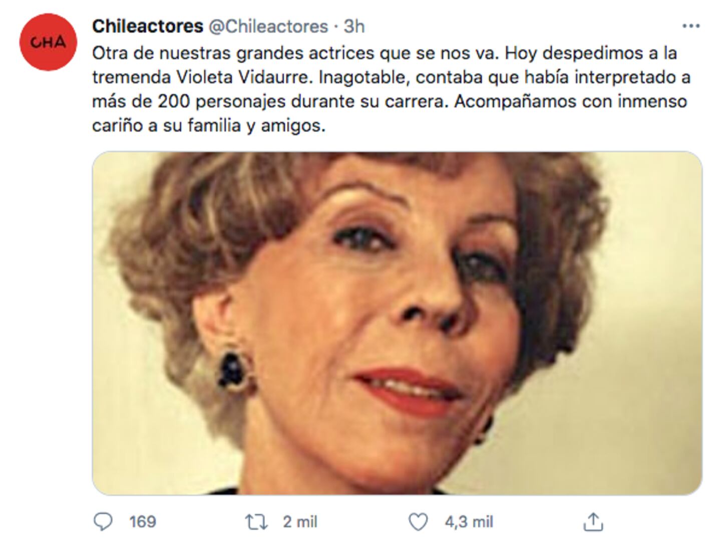 Actriz Violeta Vidaurre falleció a los 93 años de edad – Nueva Mujer