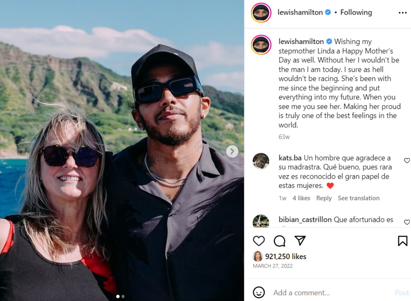 Lewis Hamilton: quienes son su mamá biologica y madrastra – Nueva Mujer