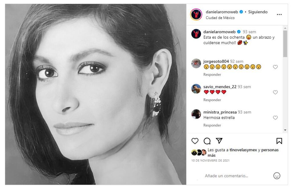 “El rostro más bello”: 3 fotos de Daniela Romo que muestran cómo lucía ...