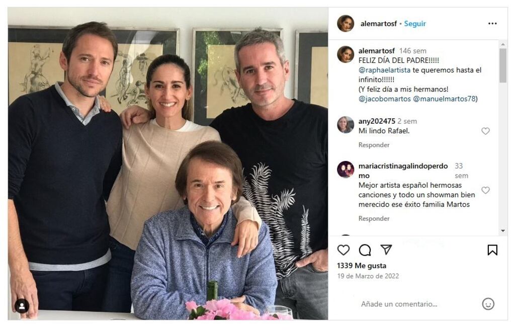 Raphael: quiénes son los tres hijos del cantante – Nueva Mujer