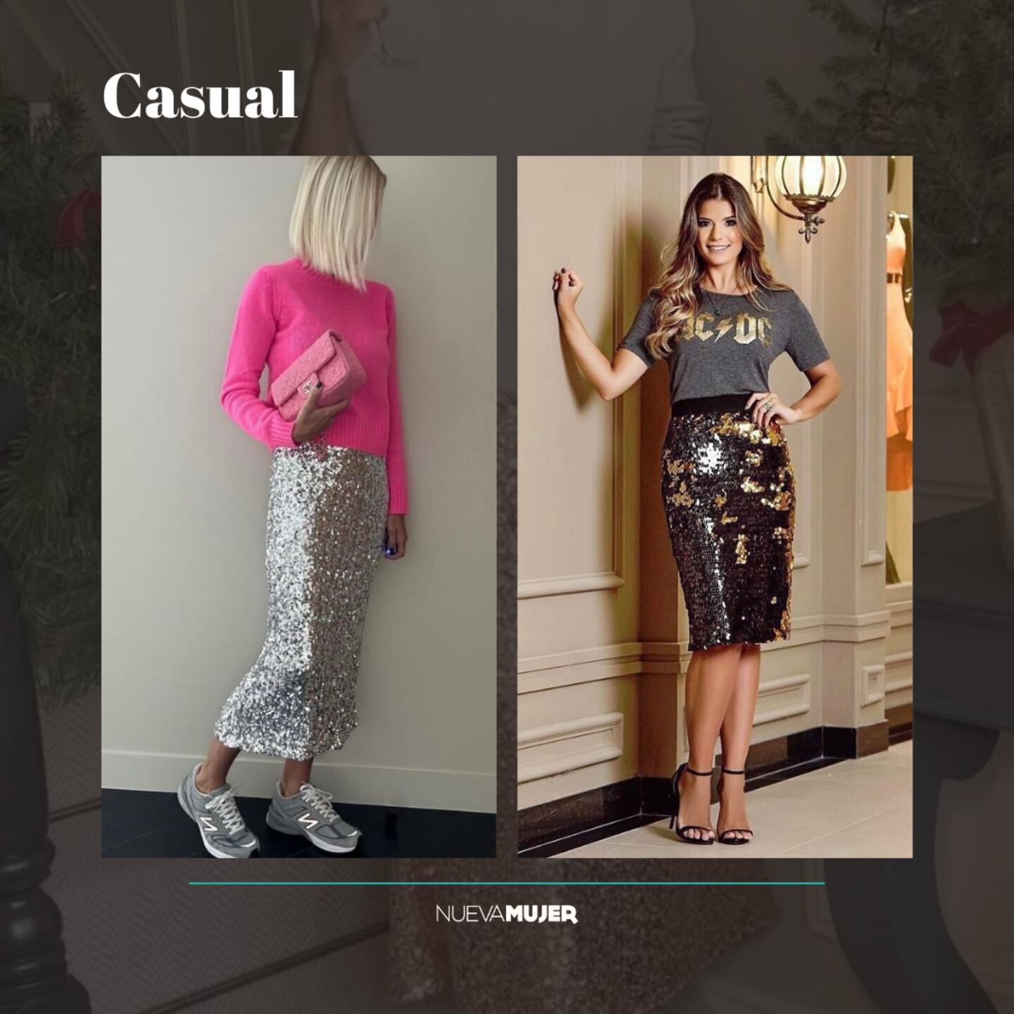 Moda: ¿Cómo combinar falda de lentejuela de forma elegante? – Nueva Mujer