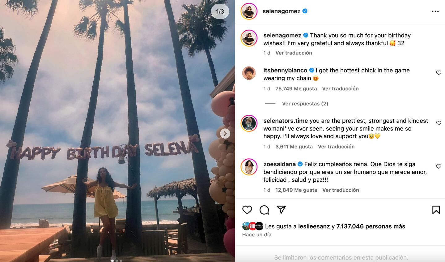 Selena Gomez y Sofía Vergara cumpleaños: significado de vestir de ...