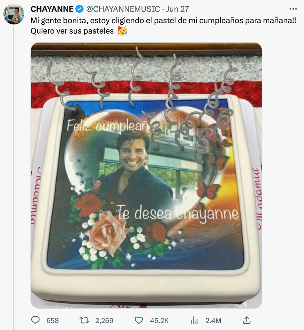 ¡Con divertido pastel! Chayanne celebró su cumpleaños entre juegos de ...