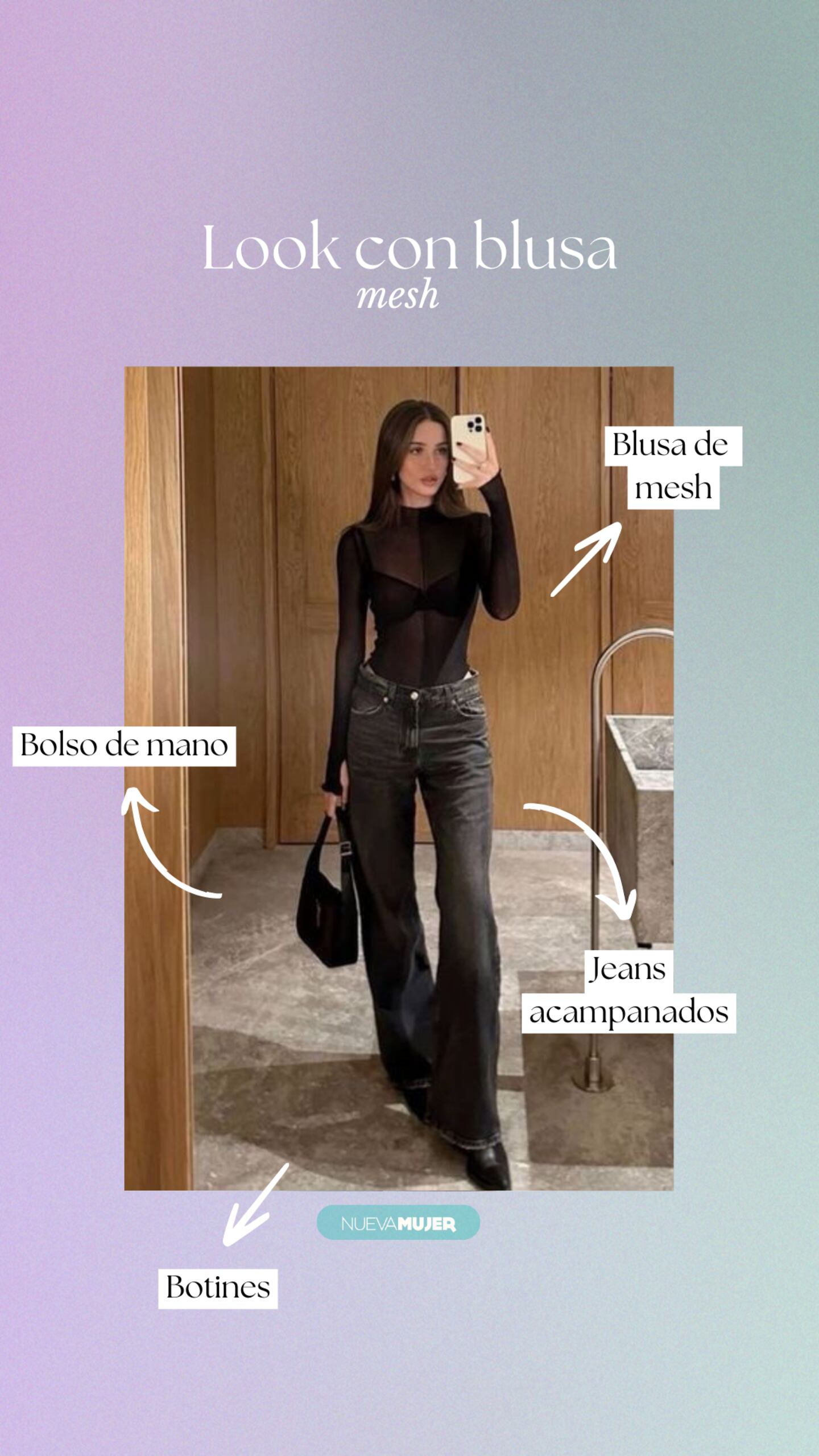 Moda: ¿Cómo combinar blusas mesh de forma elegante? – Nueva Mujer