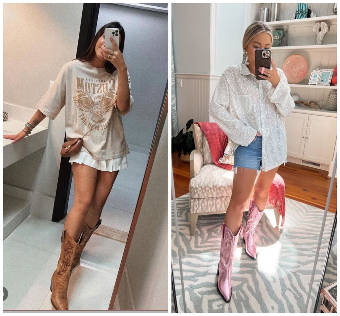 Ideas para combinar botas vaqueras con tops oversized esta temporada ...