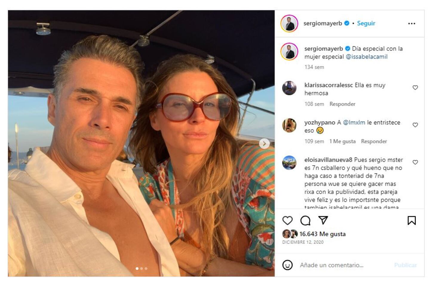 Sergio Mayer e Issabela Camil: cómo fue su historia de amor – Nueva Mujer